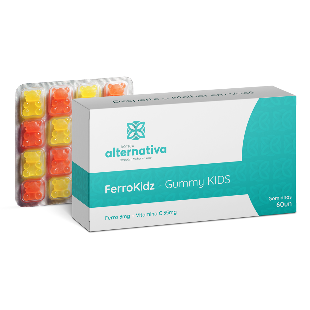 FerroKidz-Gummy KIDS - Ferro 3mg + Vitamina C 35mg - Gominhas 60un ...
