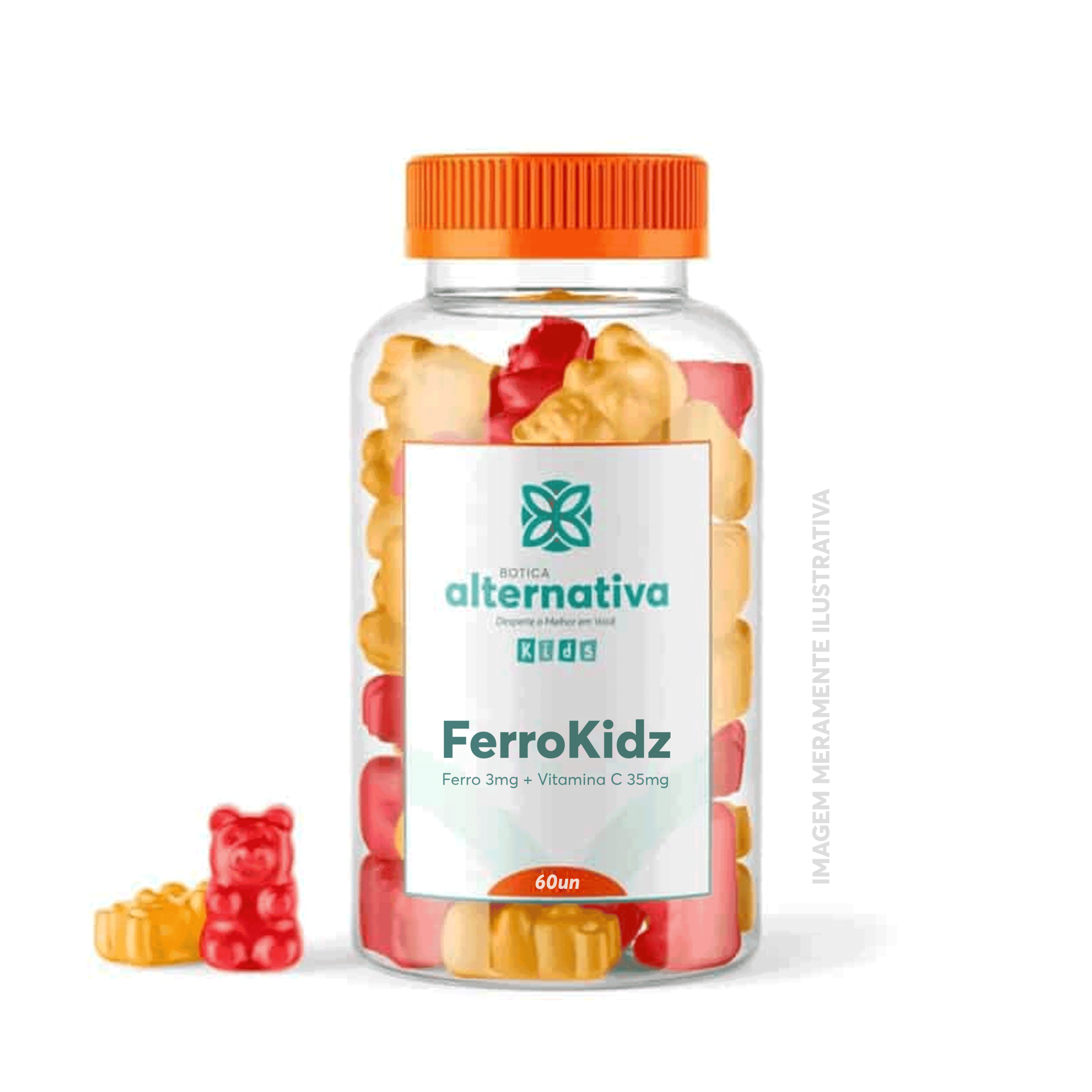 FerroKidz-Gummy KIDS - Ferro 3mg + Vitamina C 35mg - Gominhas 60un ...